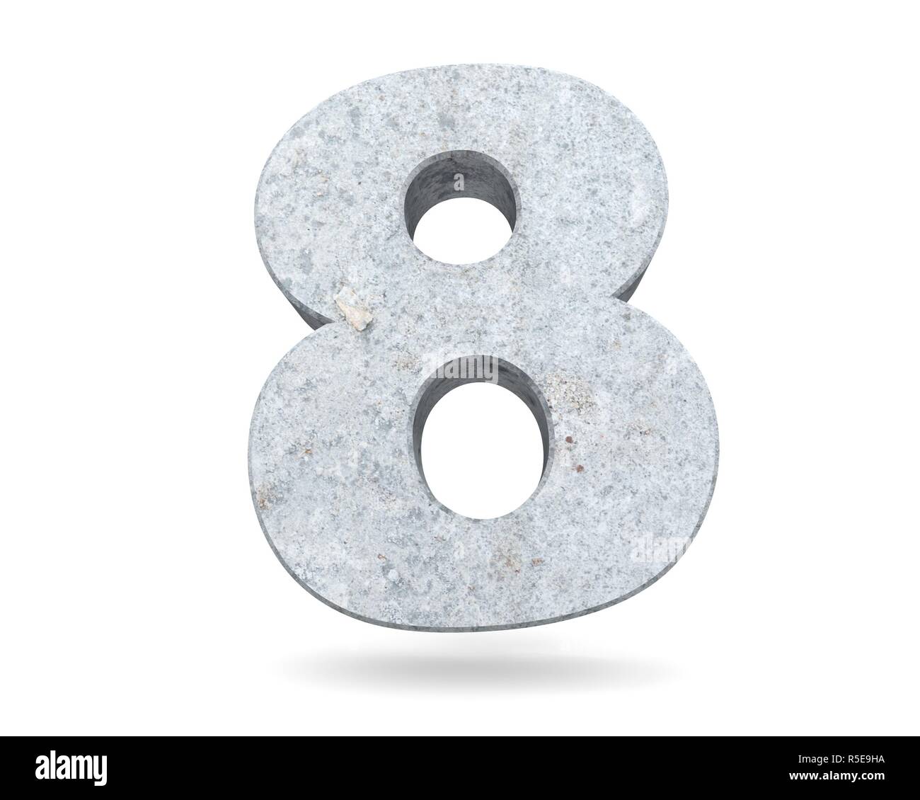 3D rendering concrete number 8 eight. 3D render Illustration Stock ...