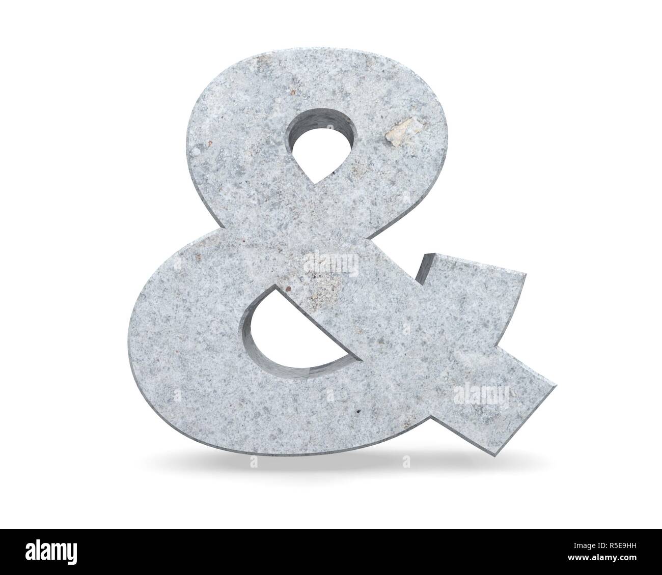 Concrete symbol - ampersand. 3D render Illustration Stock Photo - Alamy