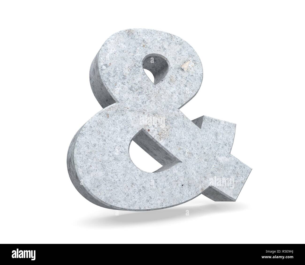 Concrete symbol - ampersand. 3D render Illustration Stock Photo - Alamy