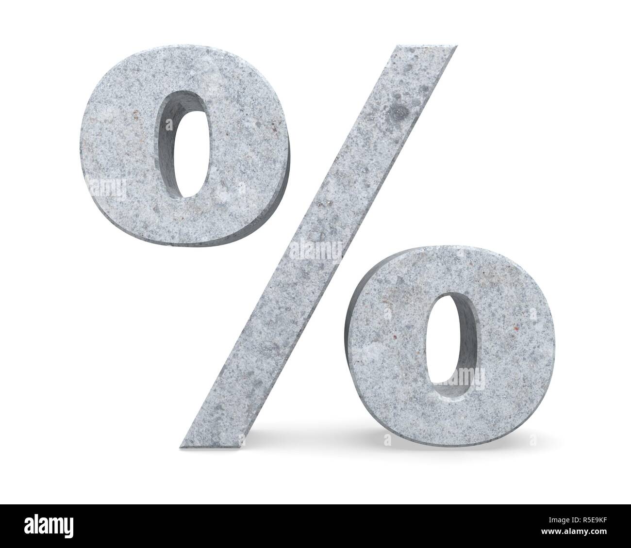 3D rendering concrete symbol - percent. 3D render Illustration Stock ...