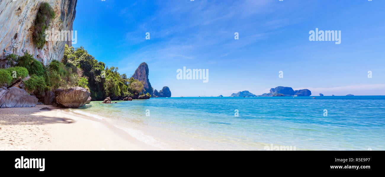 Popular travel tropical karst rocks perfect for climbing Tonsai Beach ...