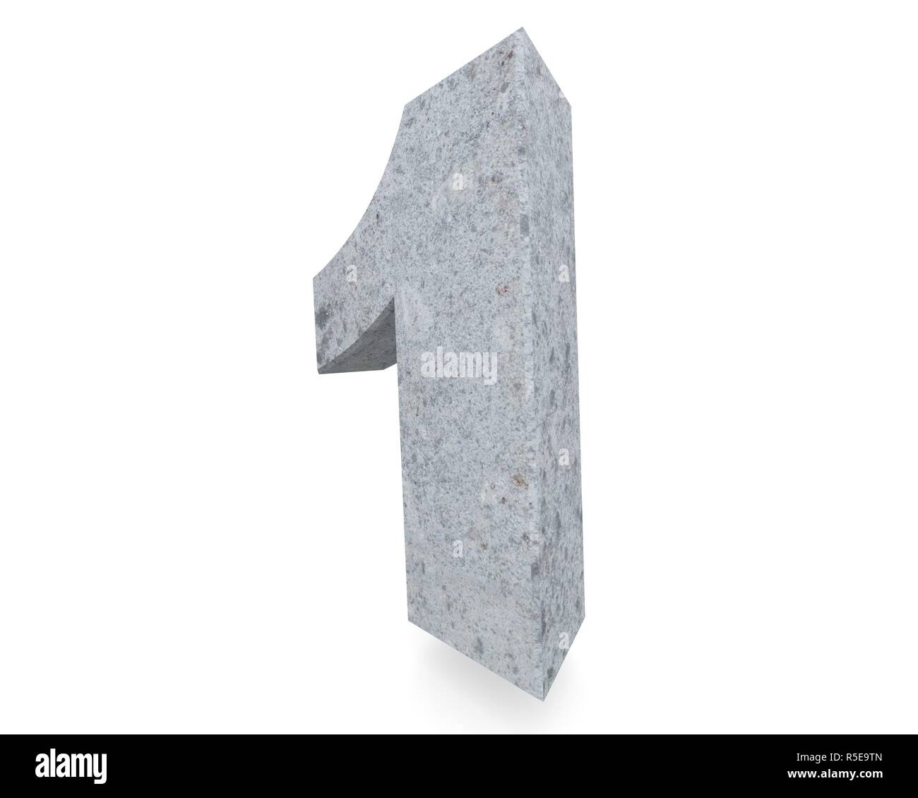 3D rendering concrete number 1 one. 3D render Illustration Stock Photo ...