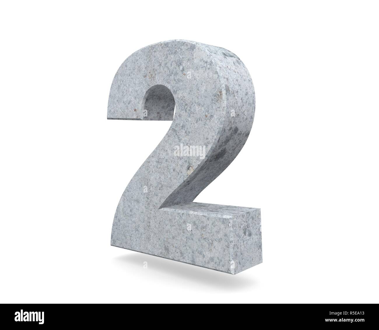 3D rendering concrete number 2 two. 3D render Illustration Stock Photo ...