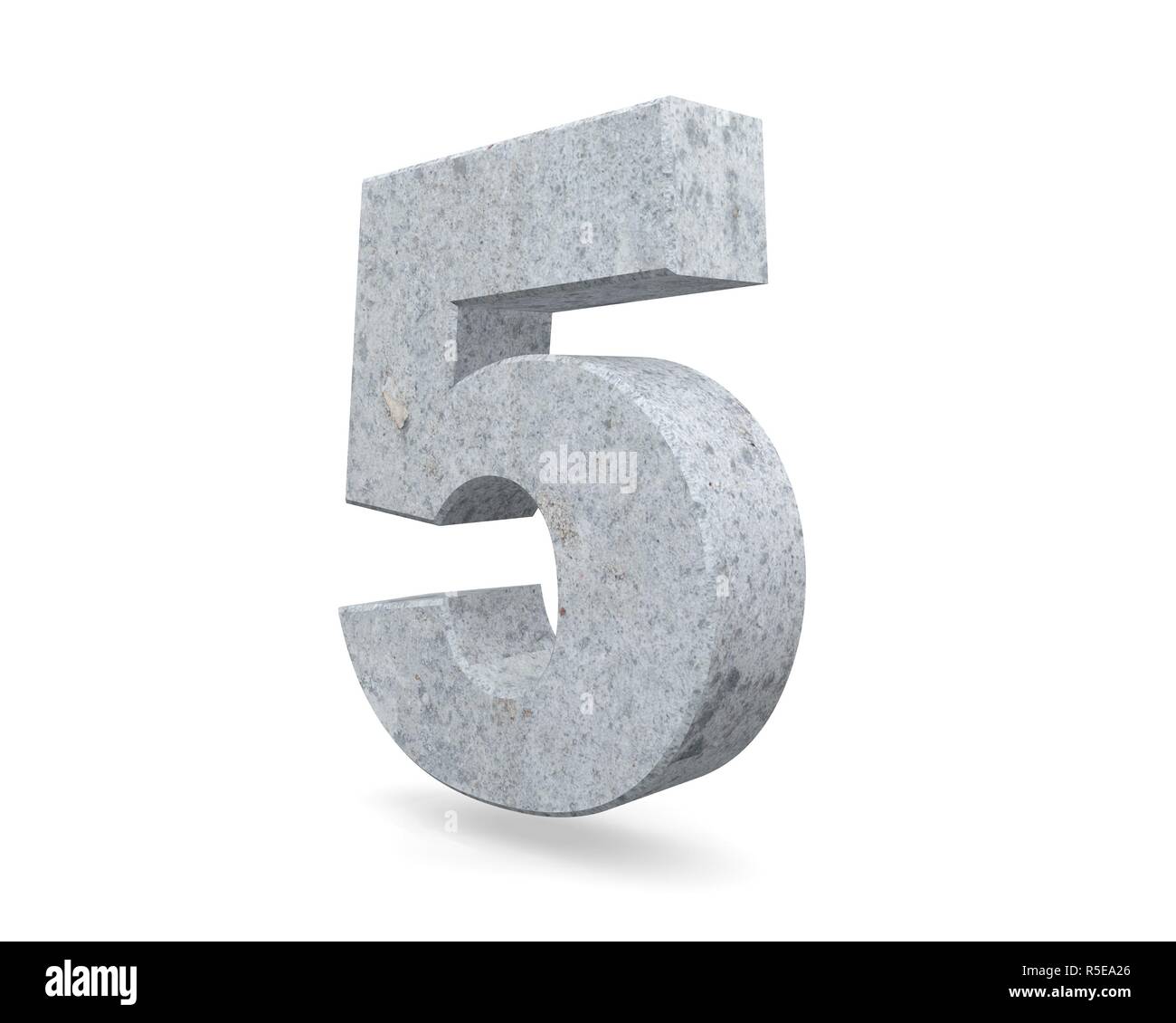 3D rendering concrete number 5 five. 3D render Illustration Stock Photo ...