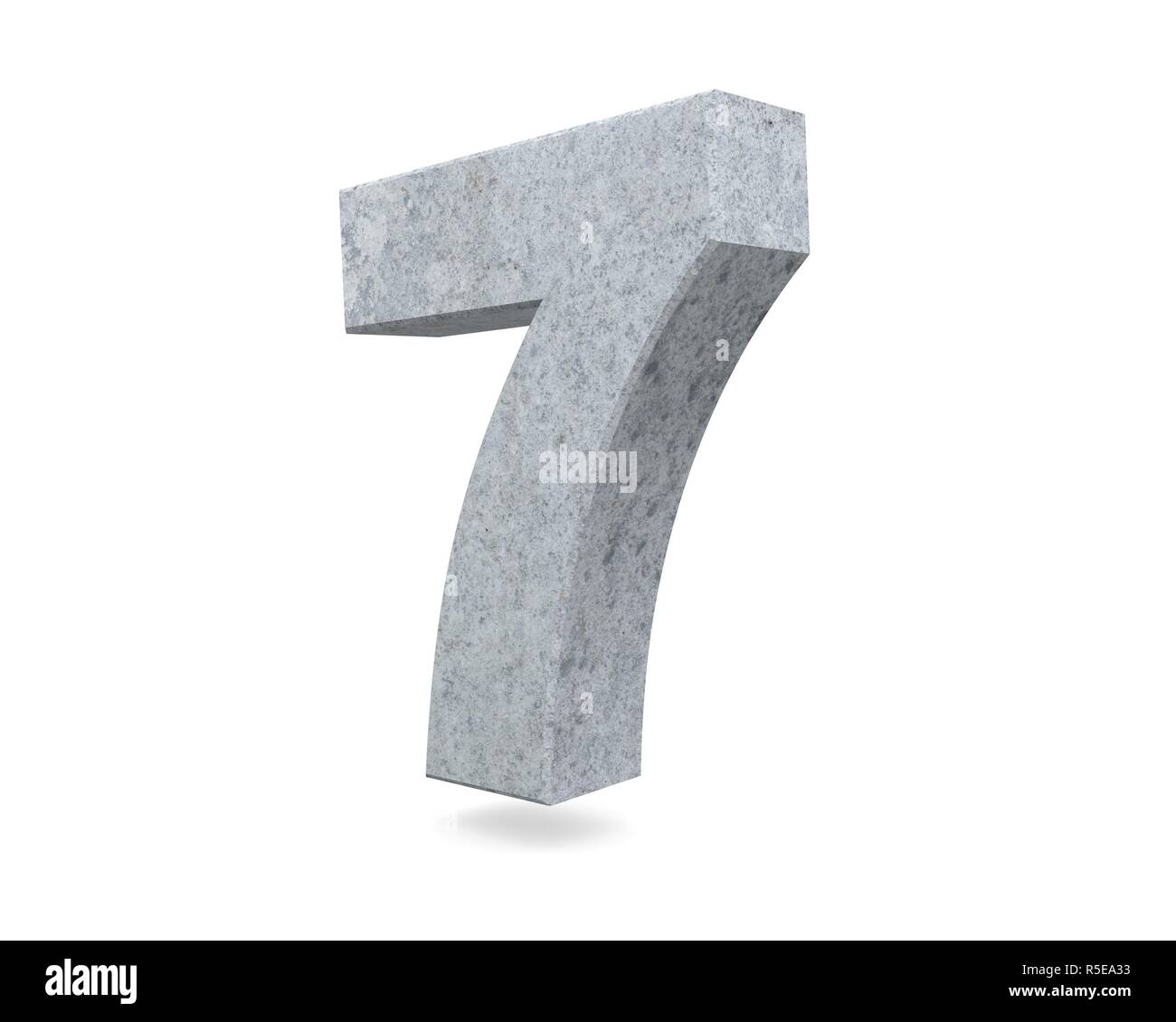 3D rendering concrete number 7 seven. 3D render Illustration Stock ...
