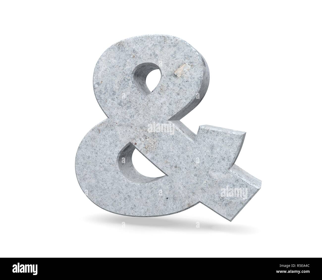 Concrete symbol - ampersand. 3D render Illustration Stock Photo - Alamy