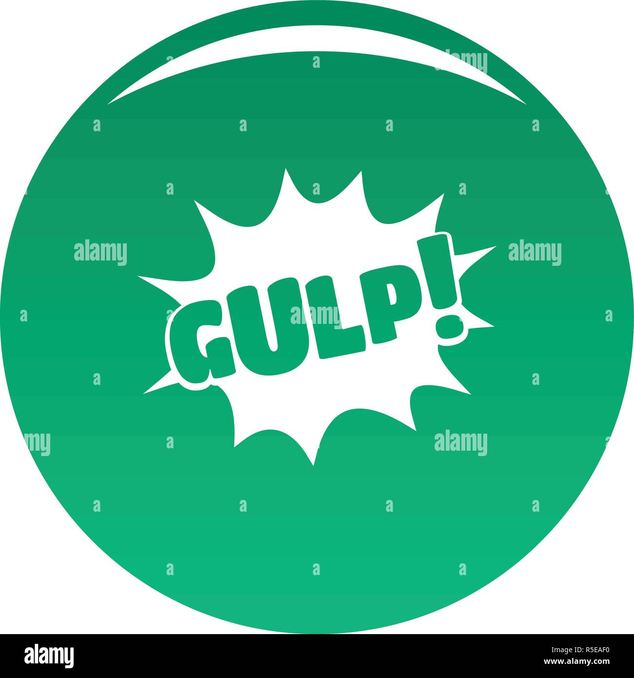 Comic boom gulp icon. Simple illustration of comic boom gulp vector ...