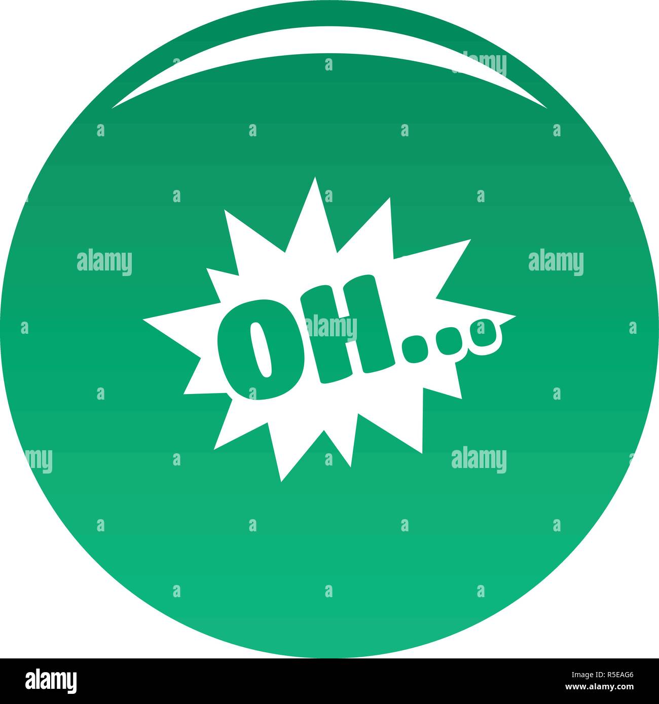 Comic boom oh icon. Simple illustration of comic boom oh vector icon ...