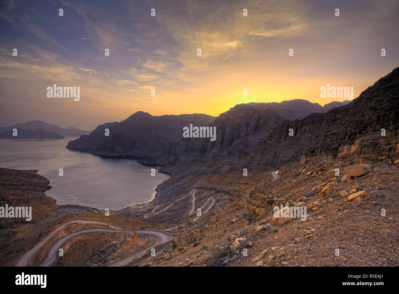 Oman, Musandam Peninsula, Khor Najd Fjord Stock Photo - Alamy