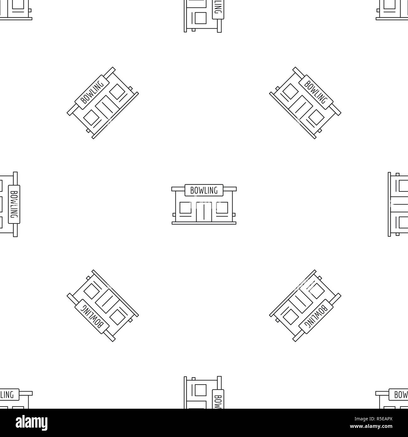 Bowling house pattern seamless vector repeat geometric for any web design Stock Vector Image ...