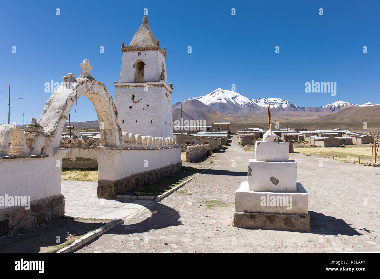 Adobe Church in the Chilean Altiplano Stock Photo - Alamy