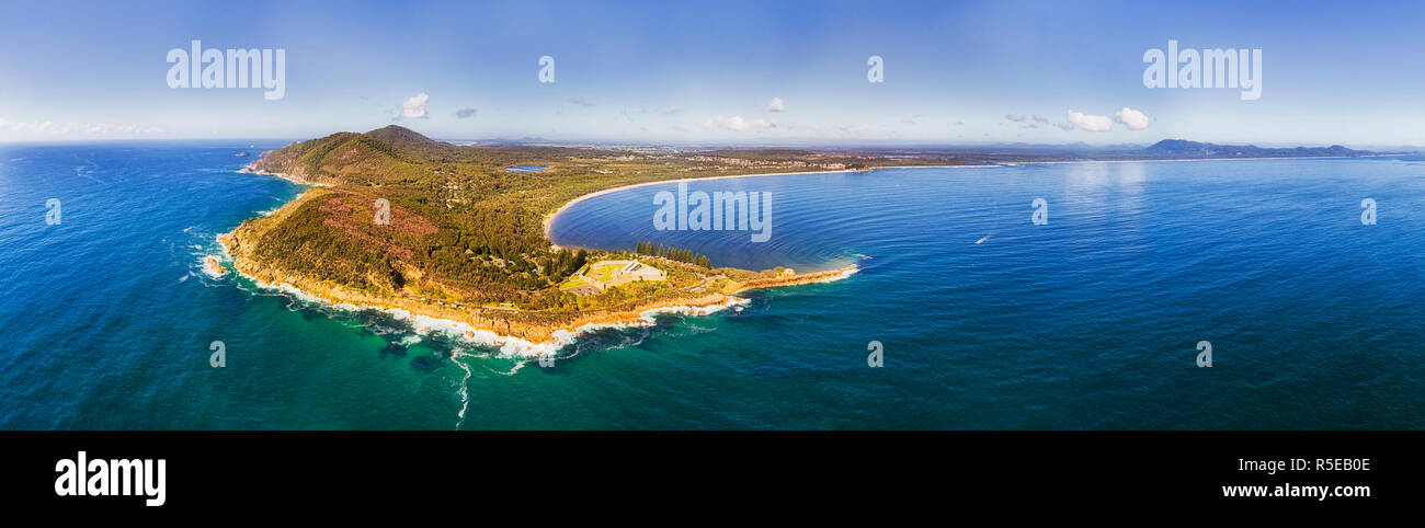 Trial bay gaol in Arakoon national park at the tip of small cape ...