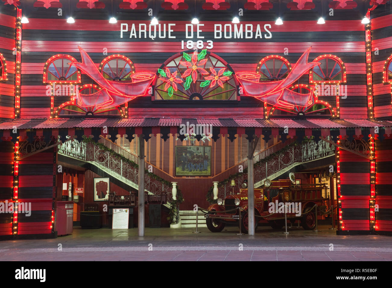 Puerto Rico, South Coast, Ponce, Plaza Las Delicias, Parque de Bombas ...