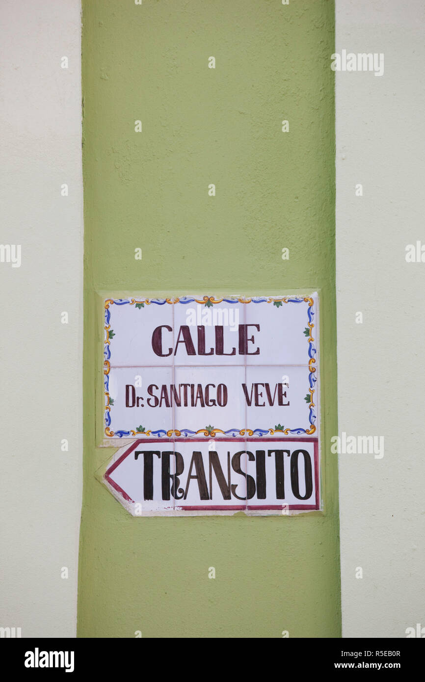 Puerto Rico, West Coast, San German, Plaza Francisco Mariano Quinones ...