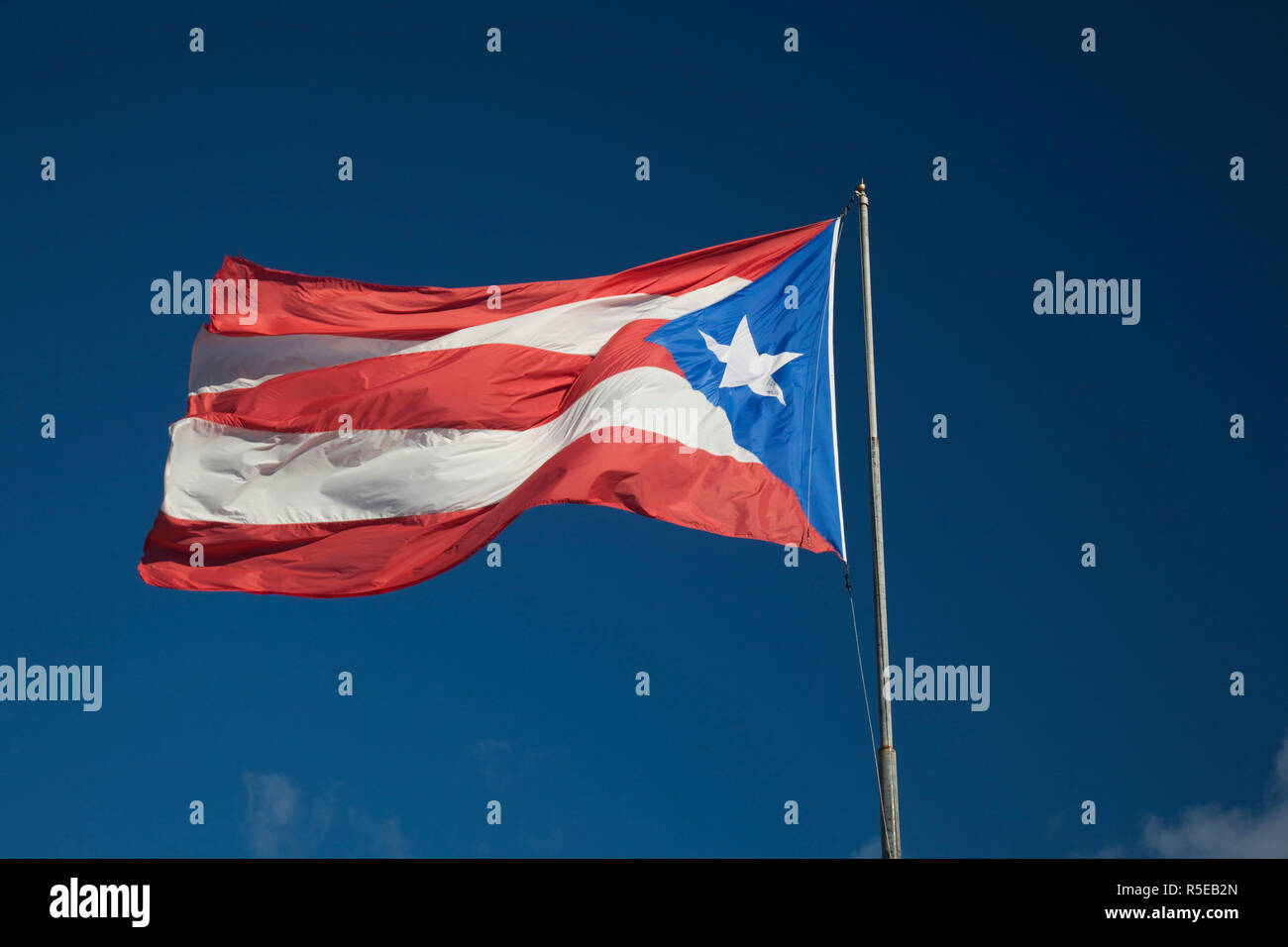 Puerto Rico, North Coast, Isabela, Puerto Rican flag Stock Photo - Alamy