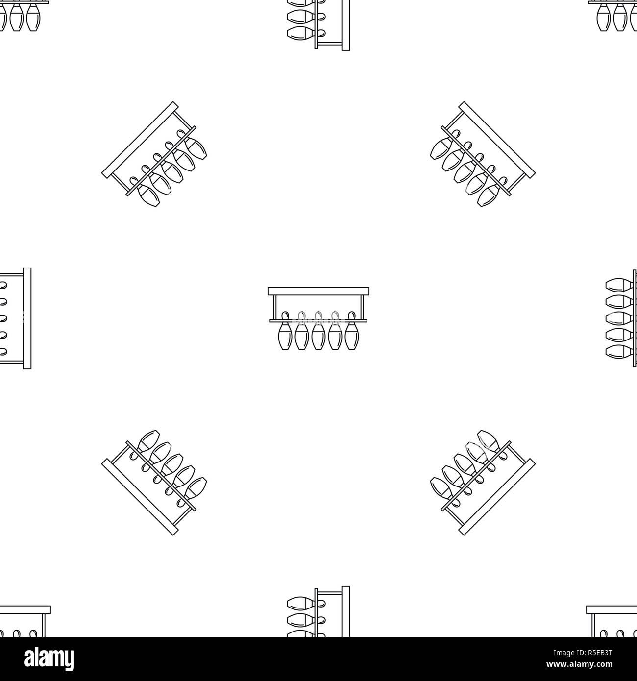 Bowling pins ready pattern seamless vector repeat geometric for any web ...