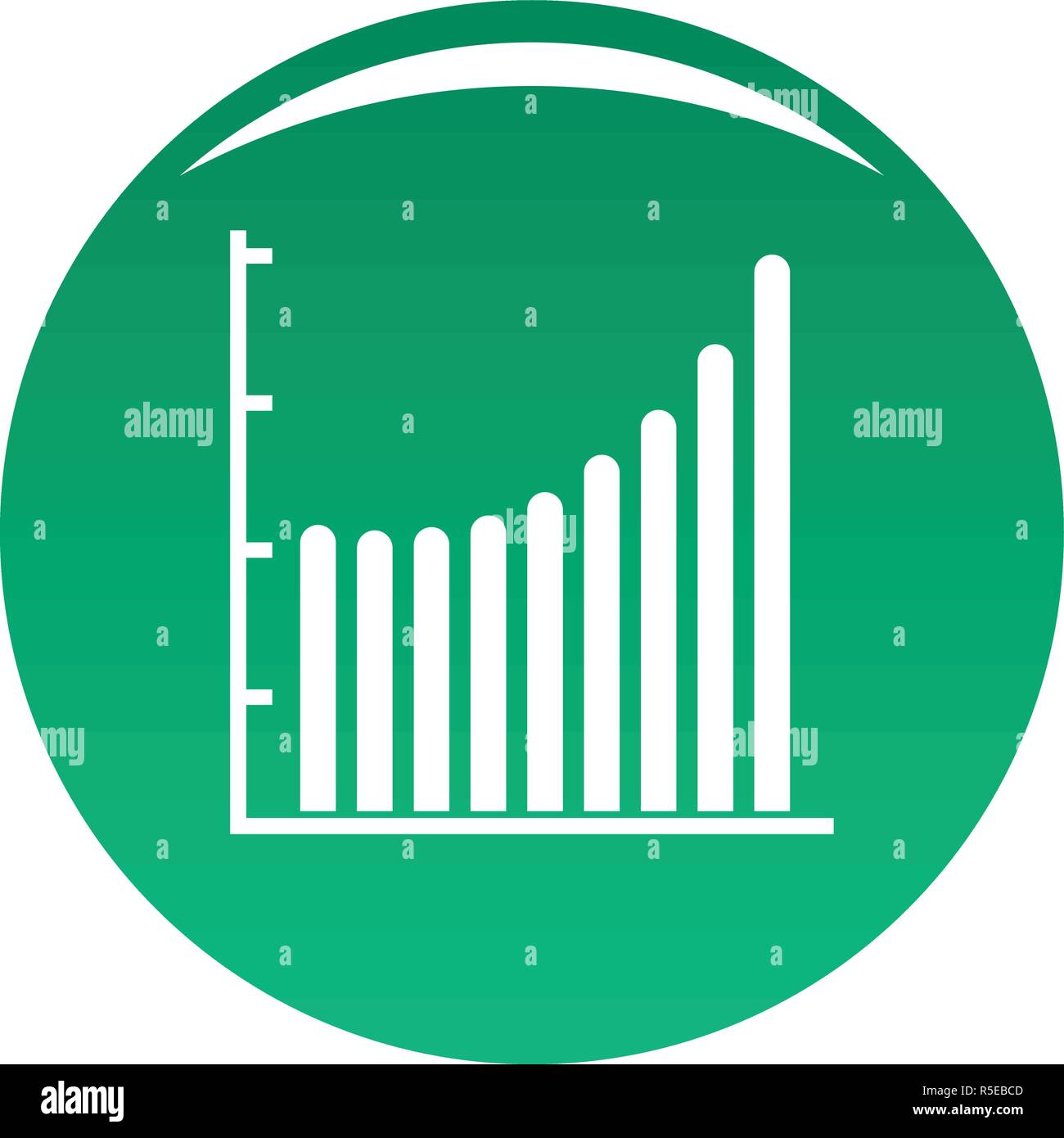 Business diagram icon. Simple illustration of diagram vector icon for any any design green Stock ...