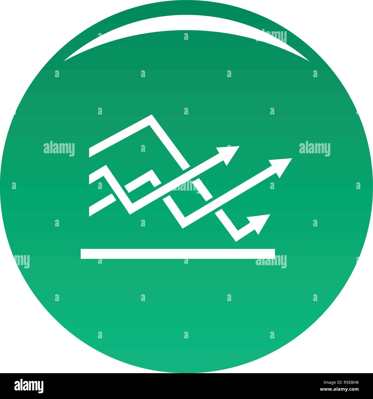 Line chart icon. Simple illustration of line chart vector icon for any ...