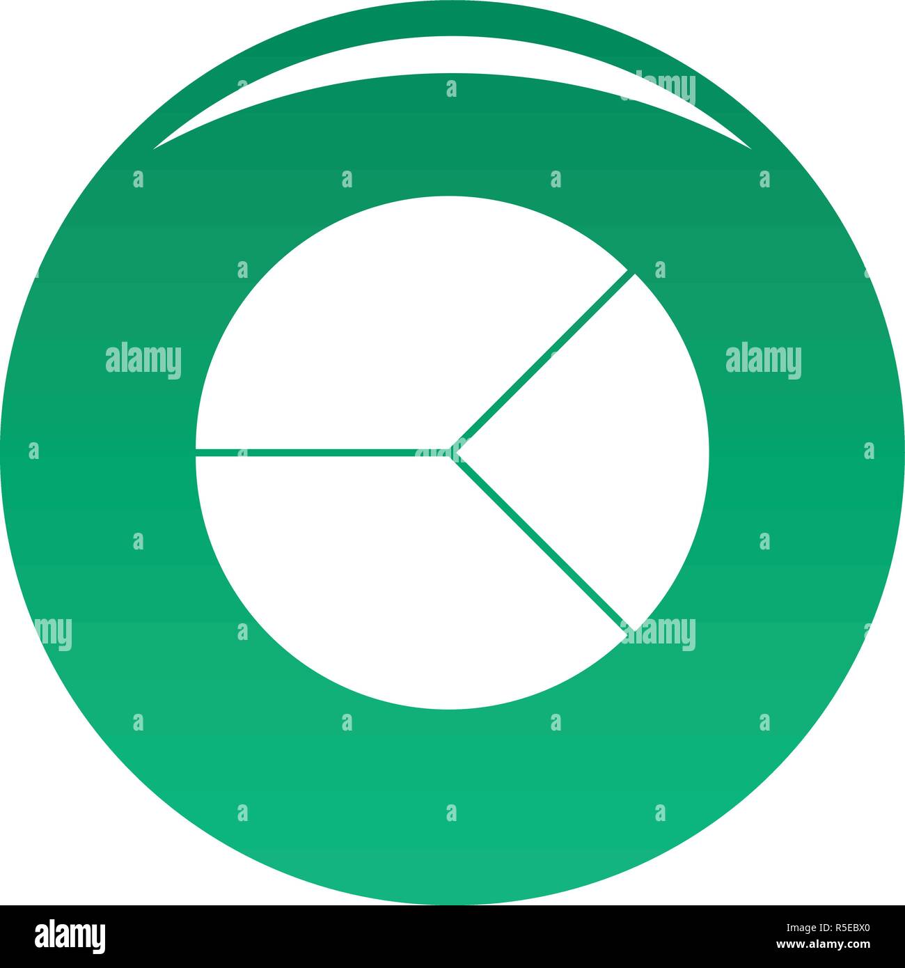 Circle graph icon. Simple illustration of circle graph vector icon for ...