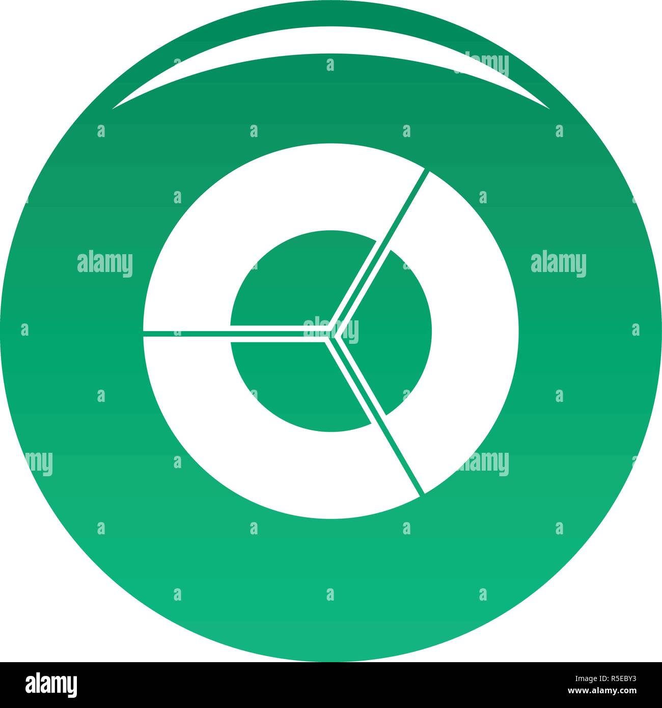 Circle diagram icon. Simple illustration of circle diagram vector icon ...