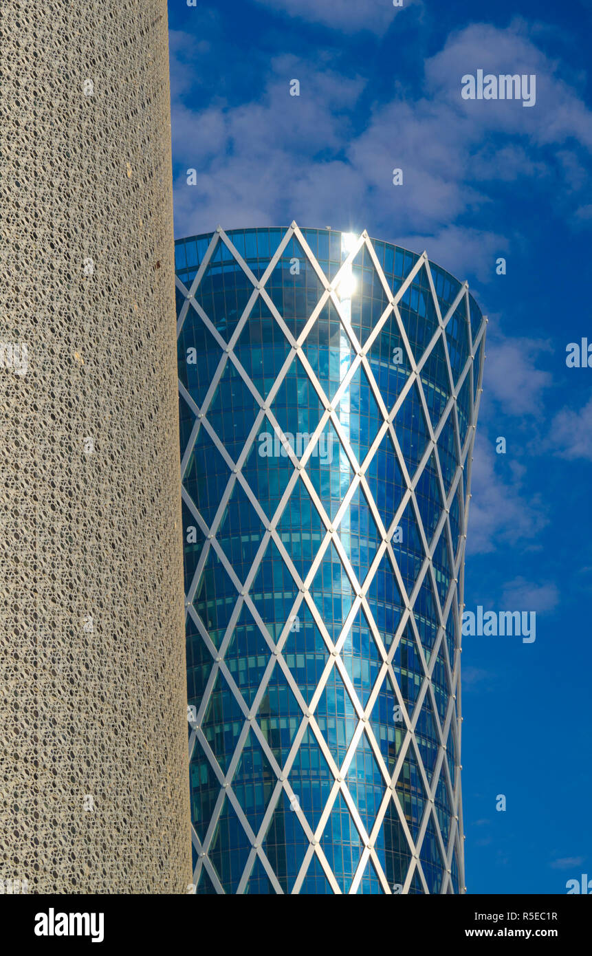 Qatar, Doha, Burj Qatar and Tornado or QIPCO Tower Stock Photo - Alamy