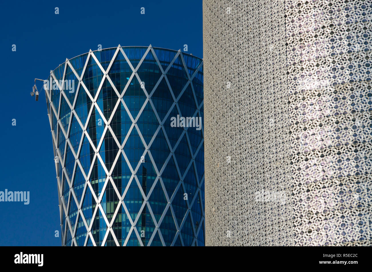Qatar, Doha, Burj Qatar and Tornado or QIPCO Tower Stock Photo - Alamy