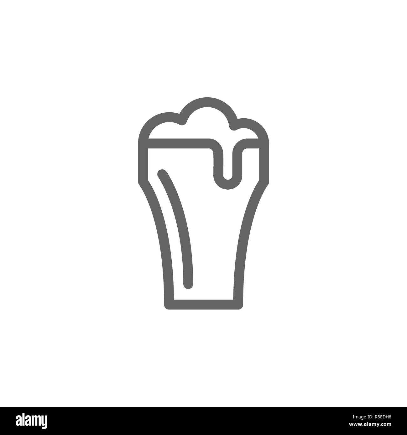 Simple beer glass line icon. Symbol and sign illustration design ...