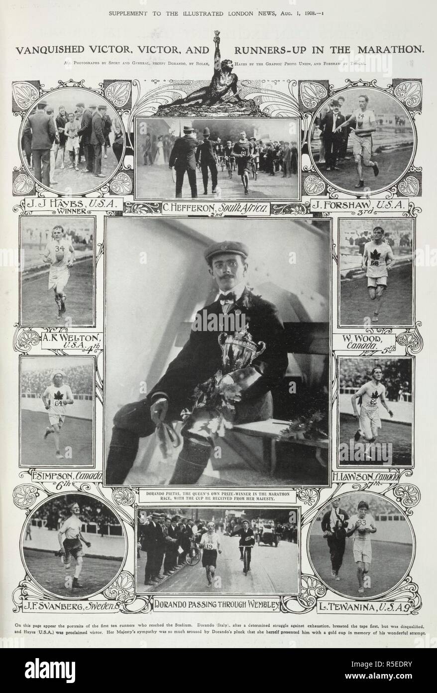 1908 summer olympics marathon hi-res stock photography and images - Alamy