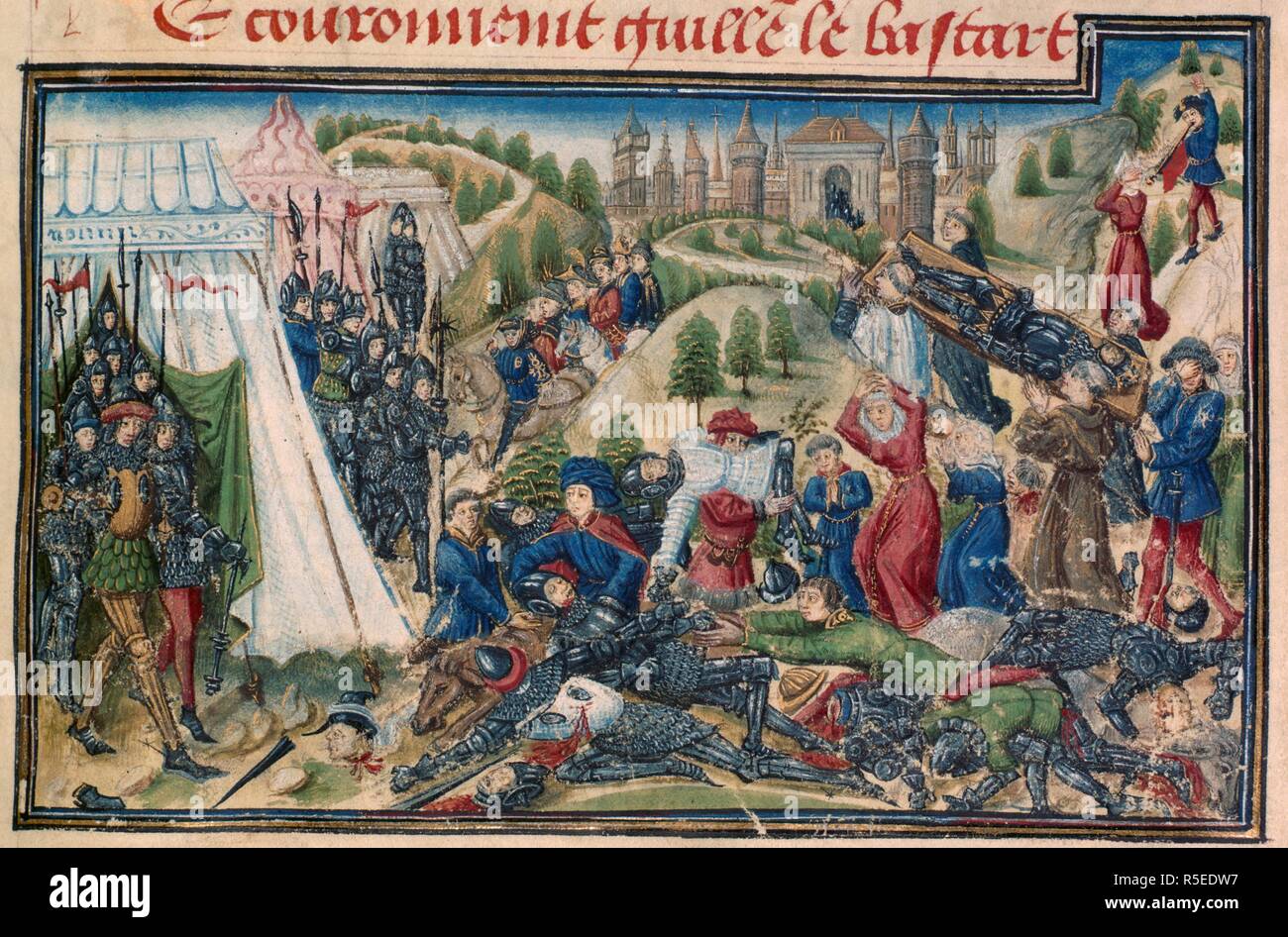 Medieval burial manuscript miniature hi-res stock photography and ...