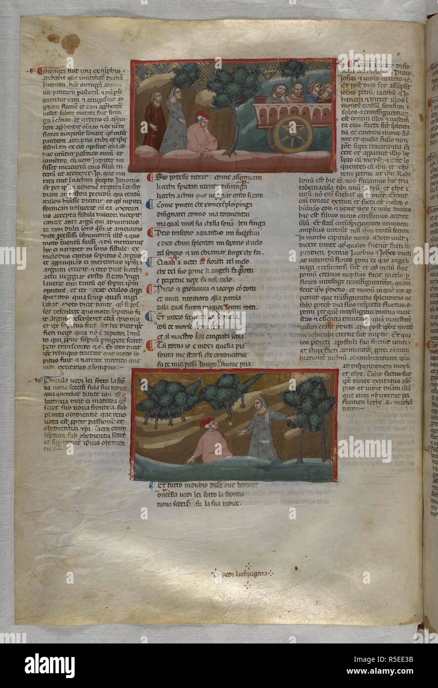 Purgatorio: Dante is sleeping, sitting on the ground with Statius and ...