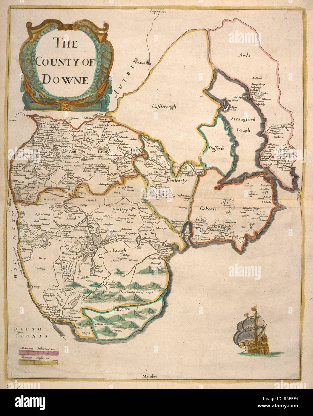 A map of County Down. Hiberniae Delineatio quoad hactenus licuit ...
