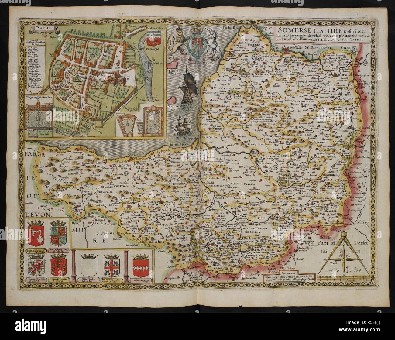 17th century map bath somerset hi-res stock photography and images - Alamy