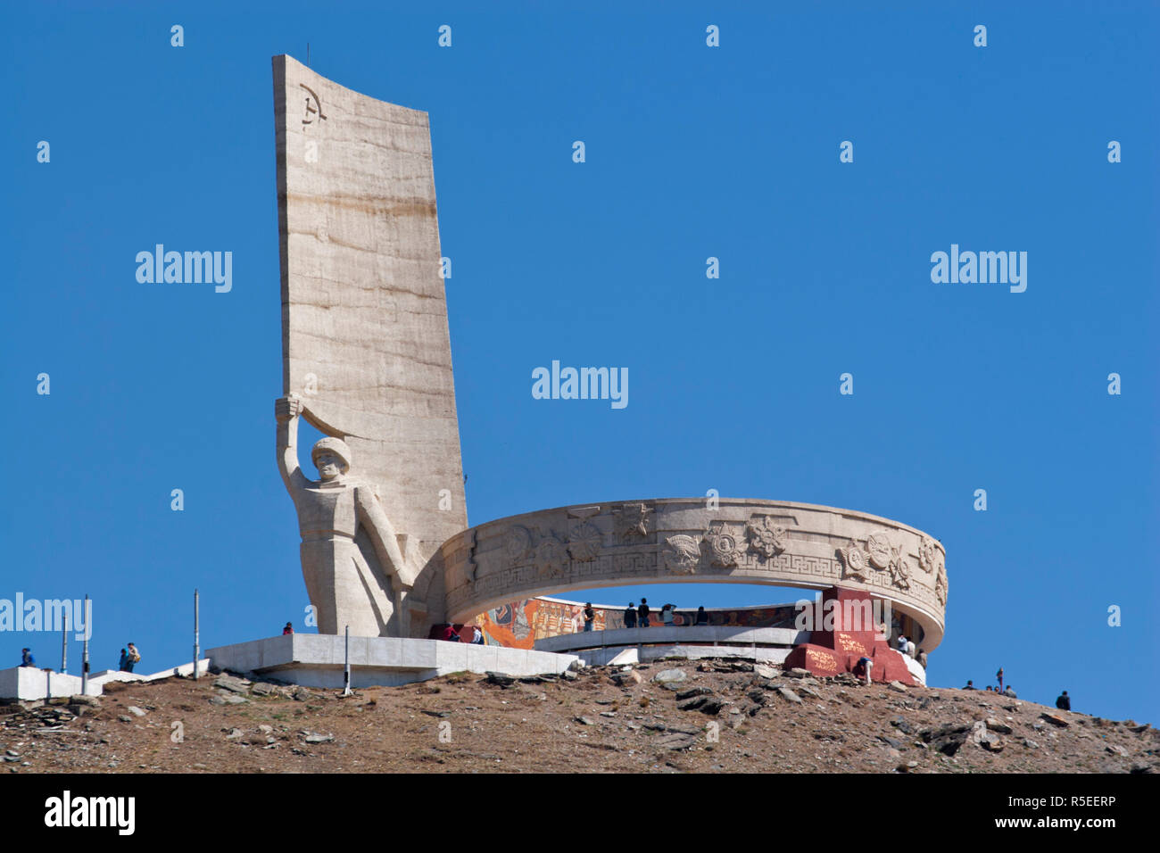 Mongolia, Ulaanbaatar, Zaisan Memorial, built by the Russians to ...