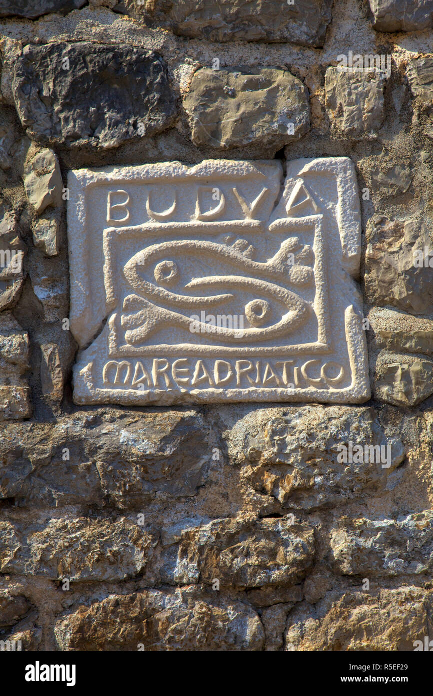 Budva Symbol, Budva, Montenegro, South East Europe Stock Photo - Alamy