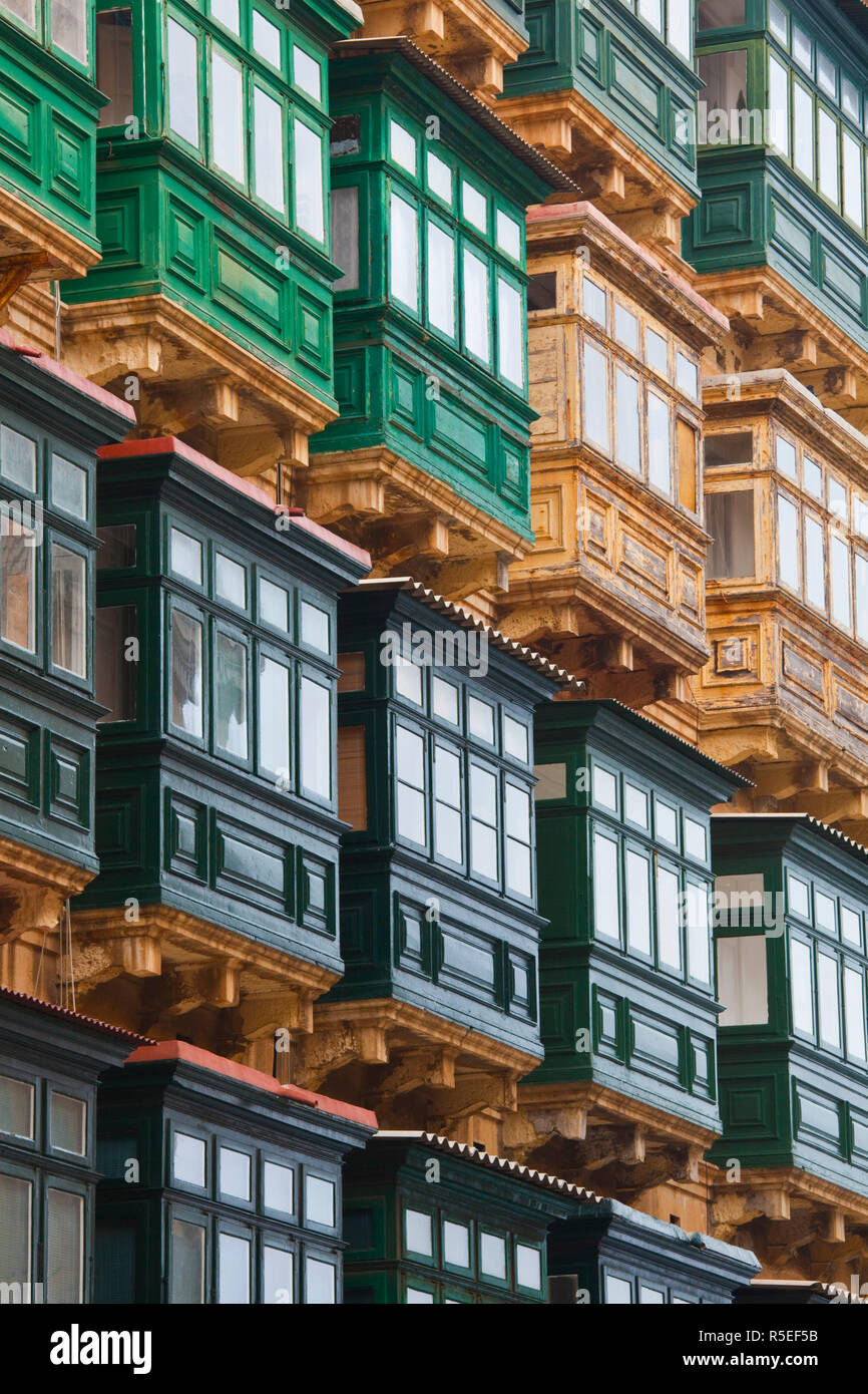 Malta, Valletta, detail of St. Paul Modern Buildings, b.1908, Triq il ...
