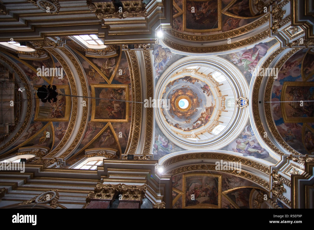 Malta, Central, Mdina, Rabat, St. Paul's Cathedral, interior Stock ...