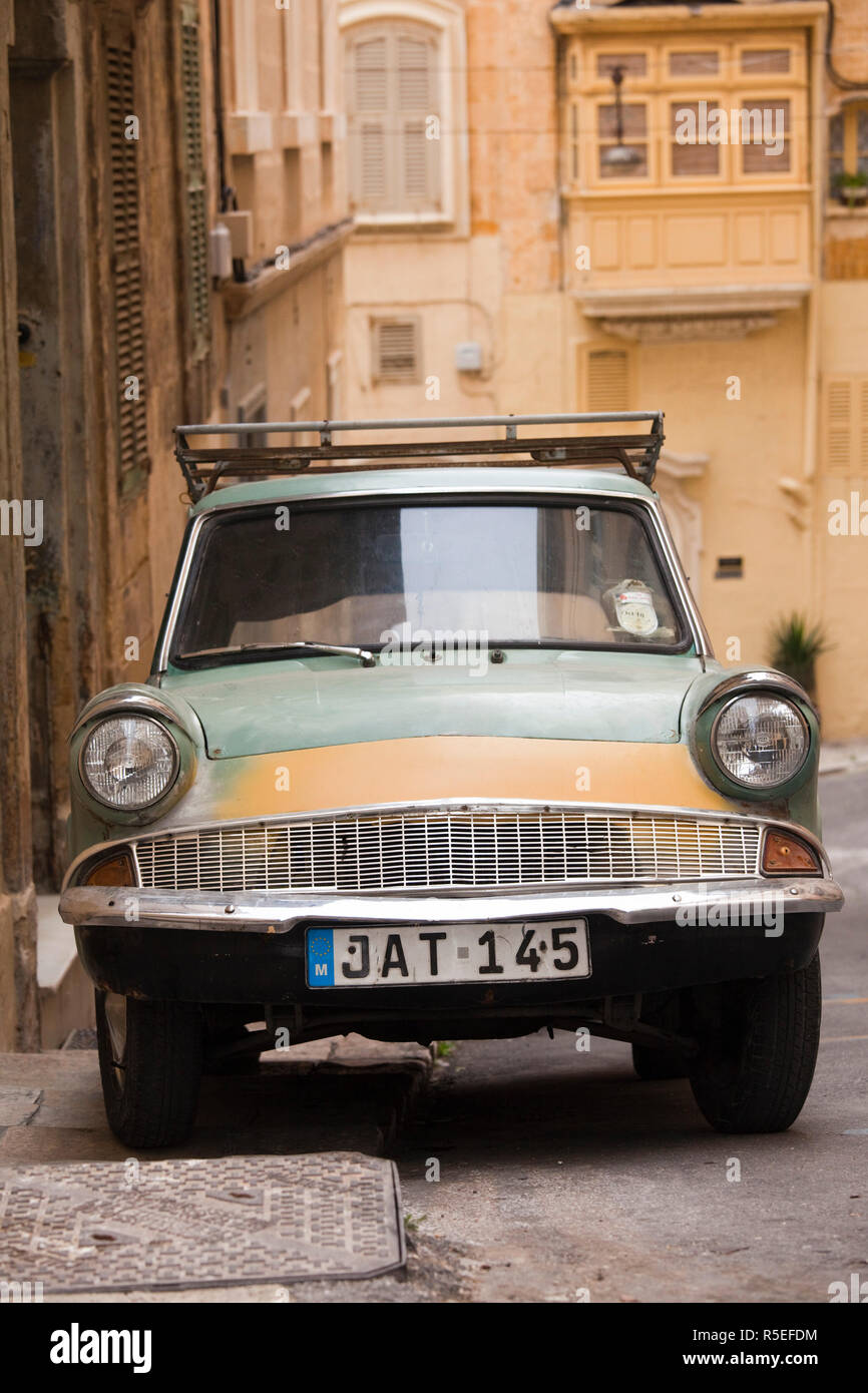 Malta, Valletta, early 1960s Ford Anglia car Stock Photo - Alamy