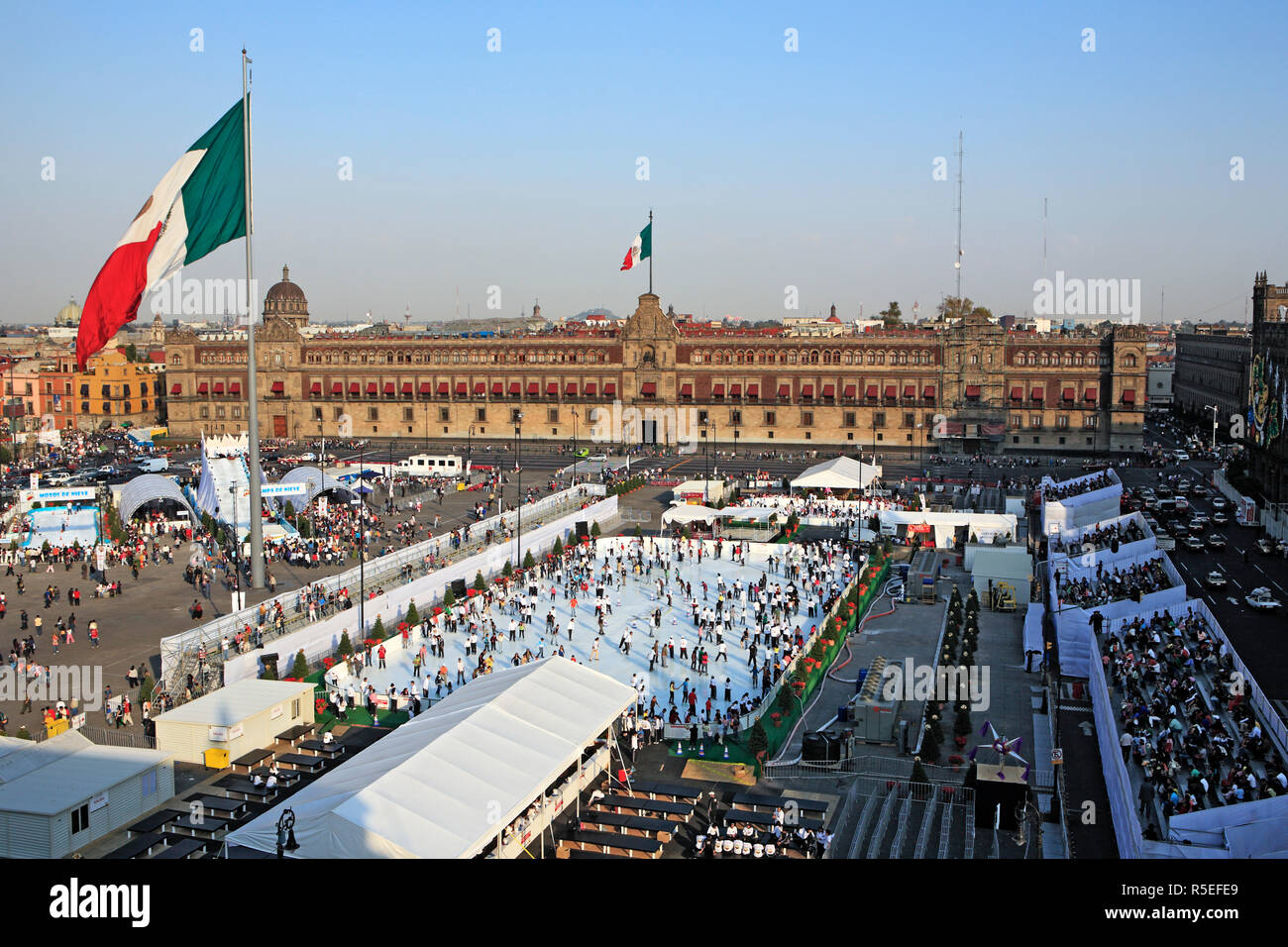 Zocalo square and National palace, Mexico City, Mexico Stock Photo - Alamy