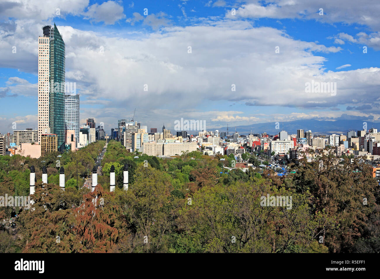 View from Chapultepec castle, Mexico City, Mexico Stock Photo - Alamy