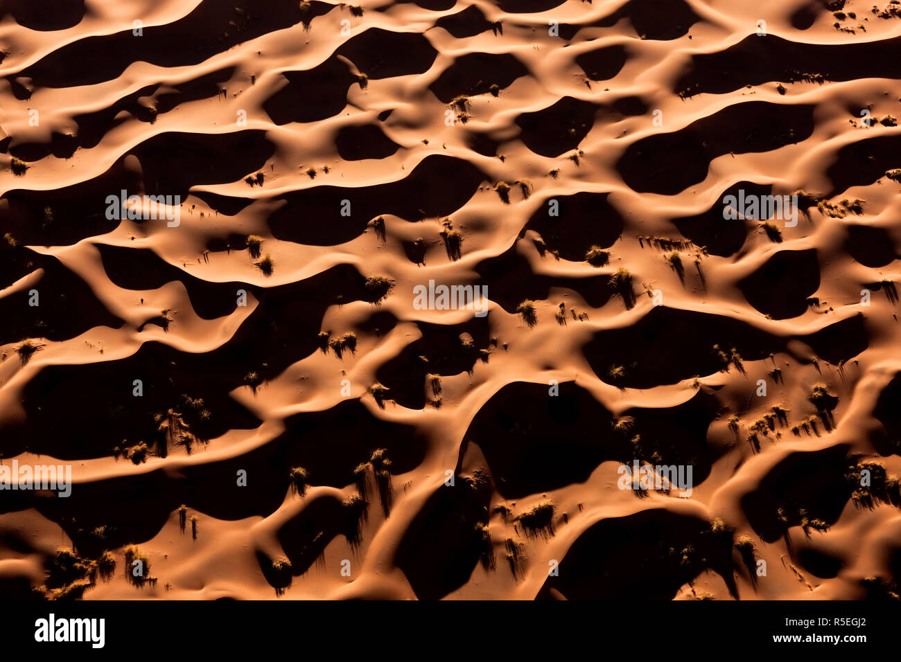 Aerial view over sand dunes, Namib Desert, Namibia Stock Photo - Alamy