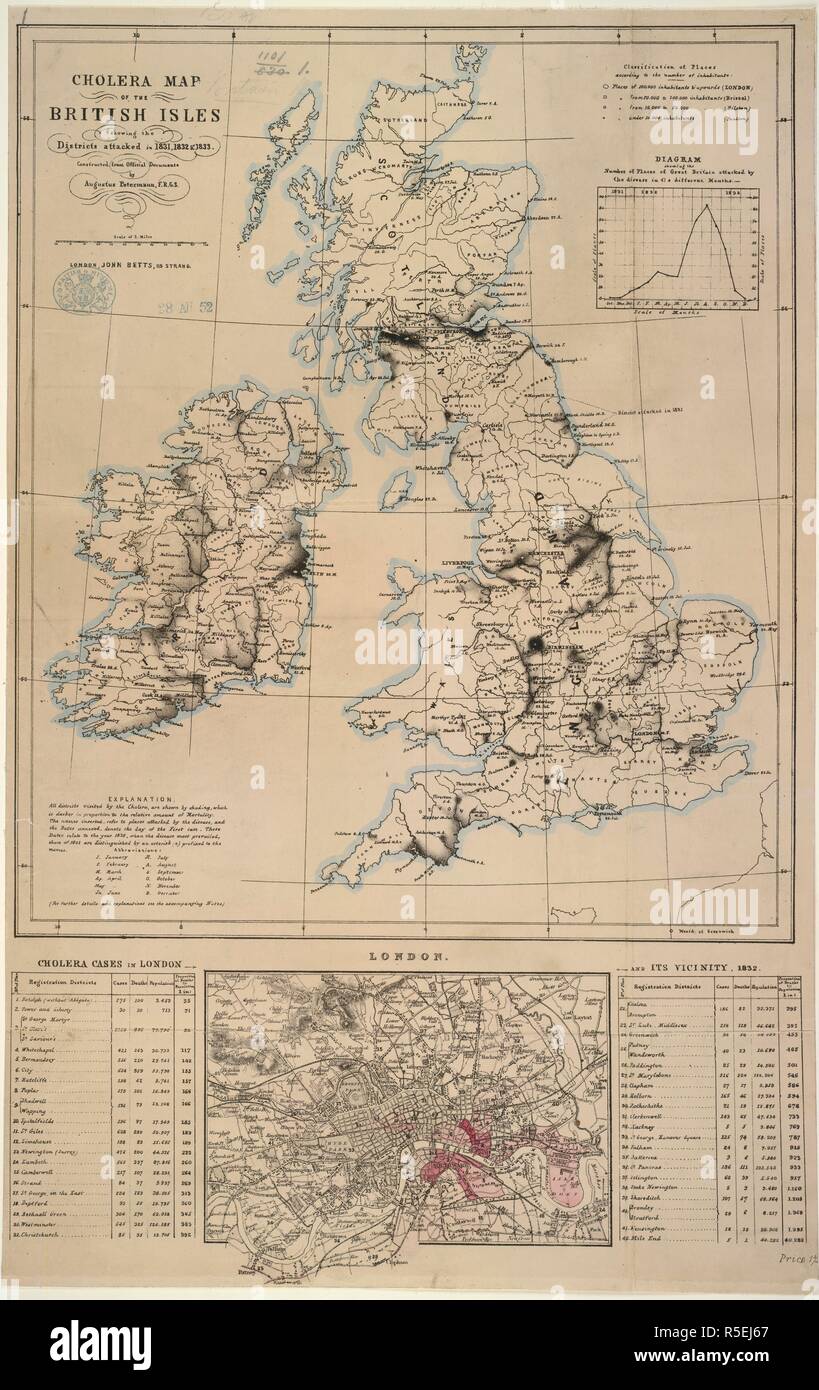 Cholera map of the British Isles. Cholera Map of the British Isles ...