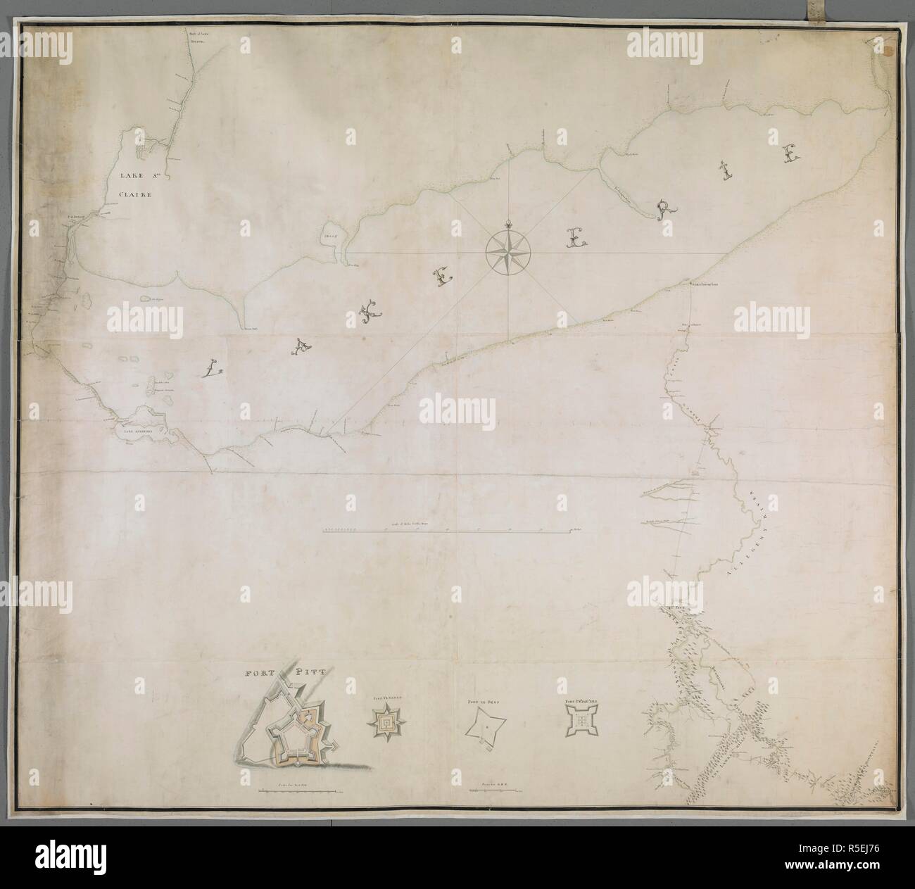 Map of lake erie hi-res stock photography and images - Alamy