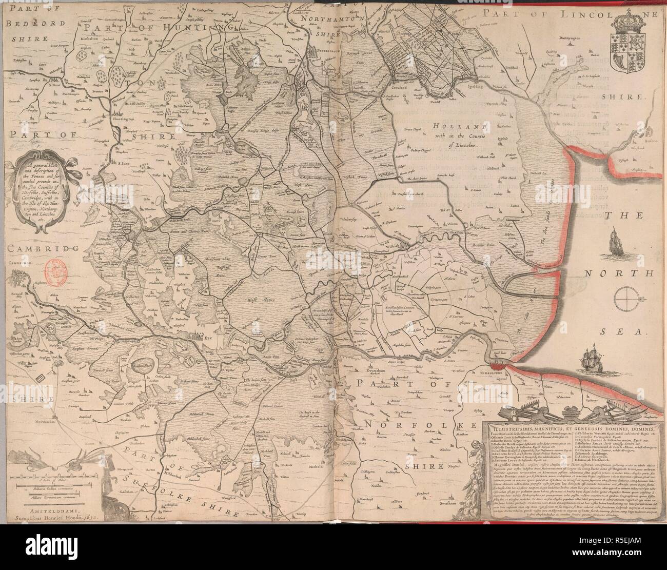 The Fens. A General Plott and description of the Fennes and. Amsterdam ...