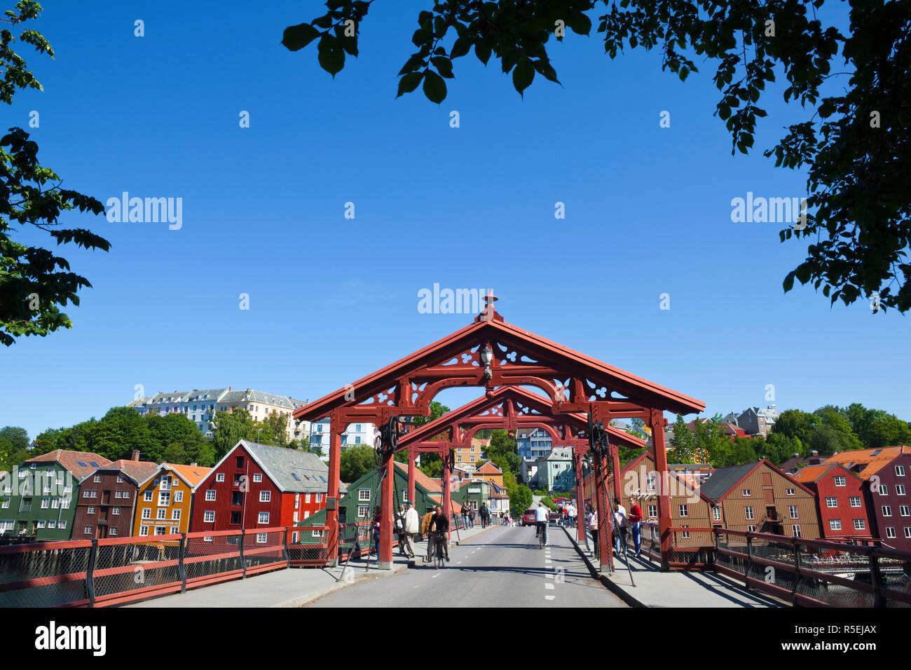 Gamle Bybro, (Old Town Bridge), Trondheim, Sor-Trondelag, Norway Stock ...