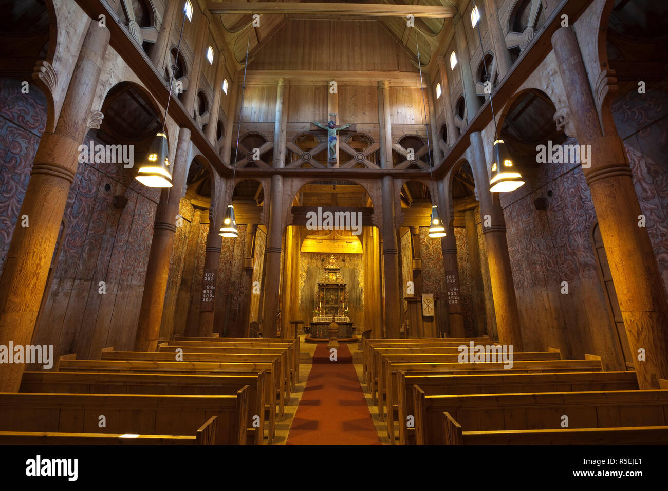 Heddal Stave Church Interior