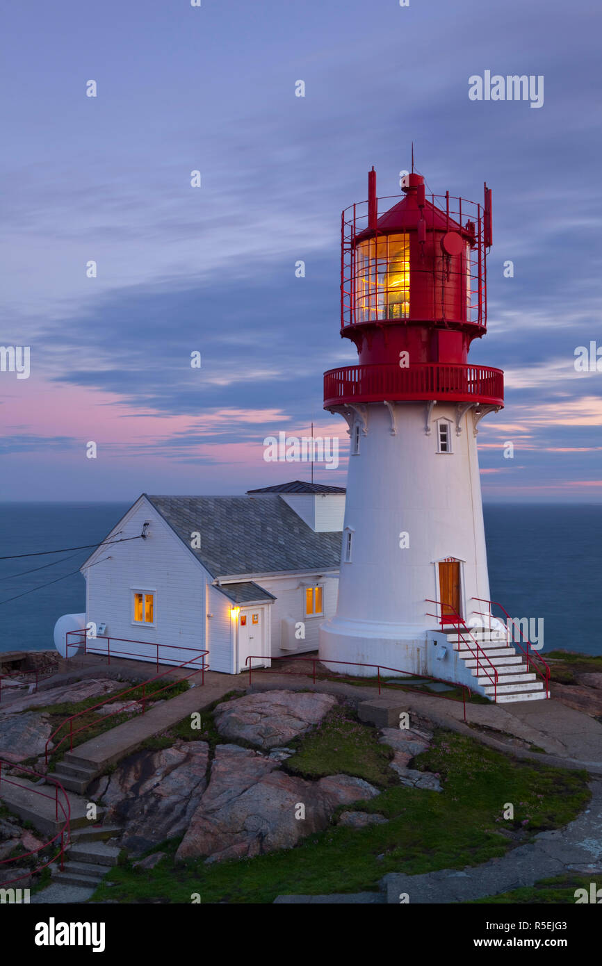 The idyllic Lindesnes Fyr Lighthouse, Lindesnes, Norway Stock Photo - Alamy