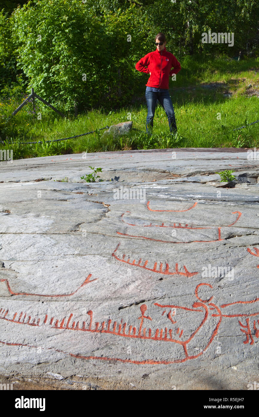 Rock Carvings, Herand, Hardanger Fjord, Norway Stock Photo - Alamy