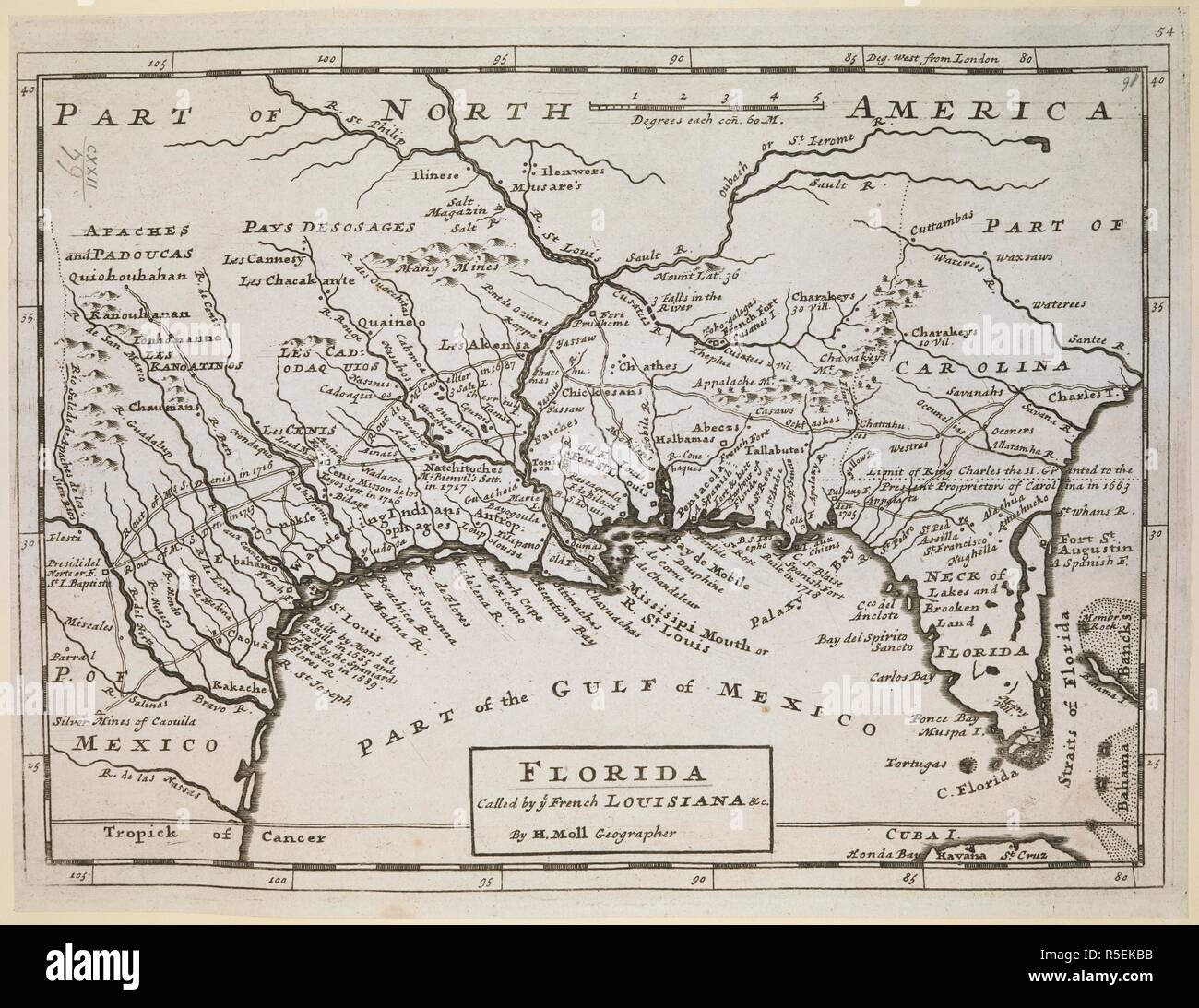 Map of florida 18th century hi-res stock photography and images - Alamy