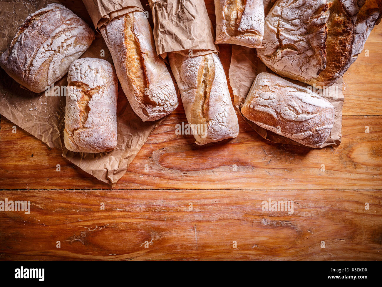 Fresh bread border Stock Photo - Alamy