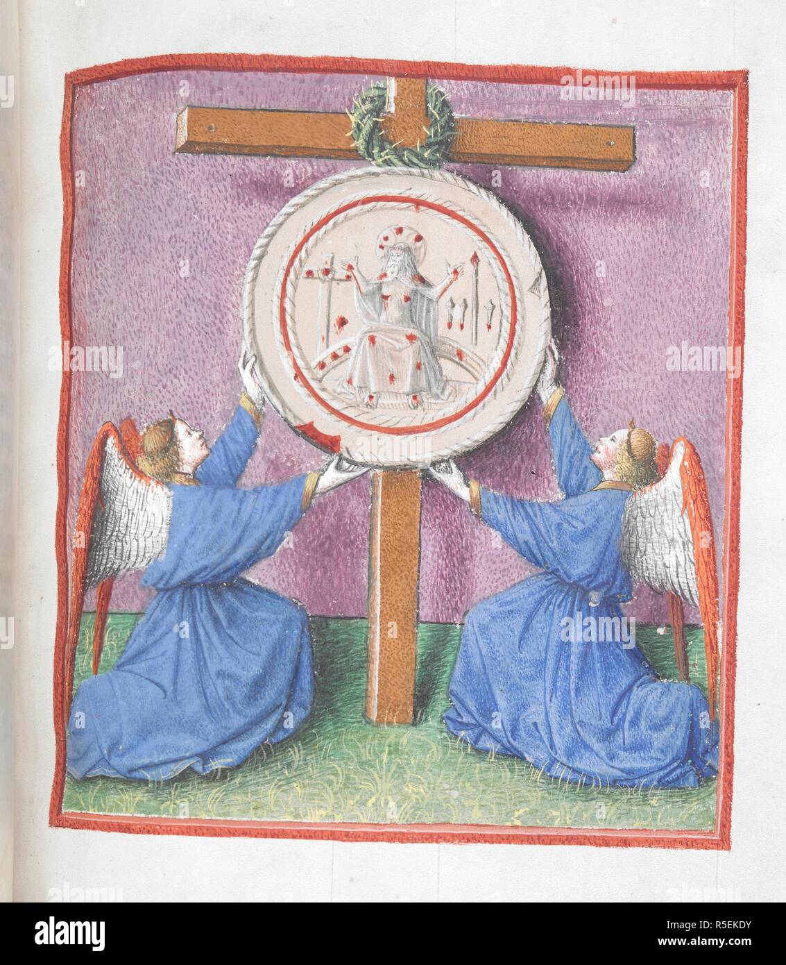 The Bleeding Host. Image of Christ as Man of Sorrows, with symbols of ...